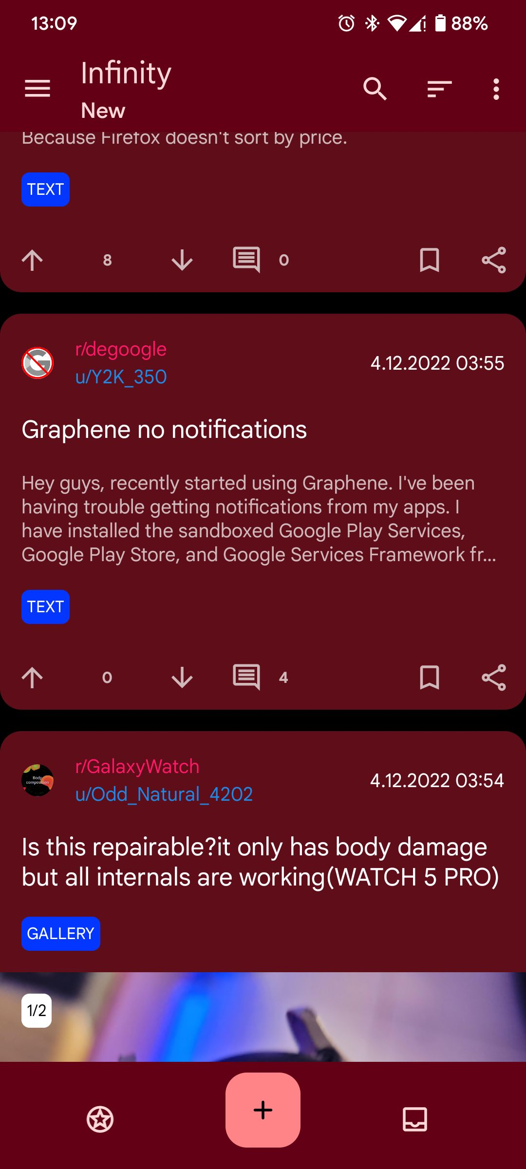 Material you theme has odd coloring · Issue #1264 · Docile-Alligator/Infinity-For-Reddit · GitHub
