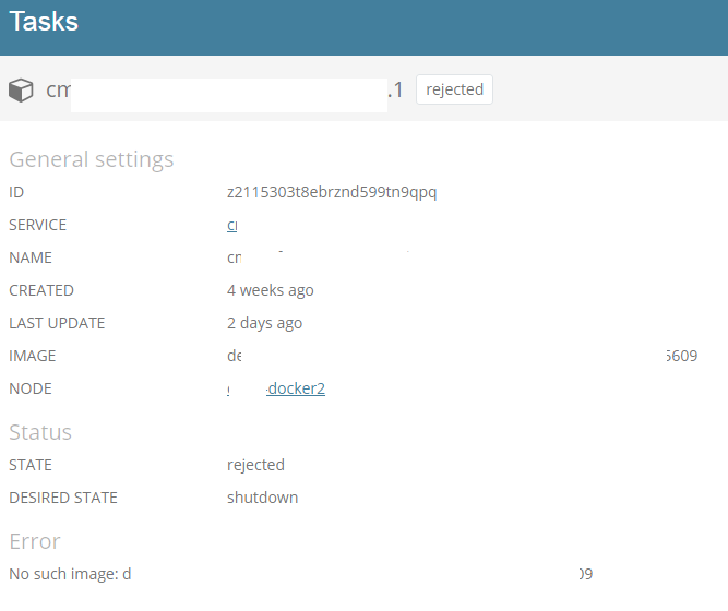 Show last updated and Error in "Tasks" overview · Issue #275 · swarmpit/swarmpit · GitHub