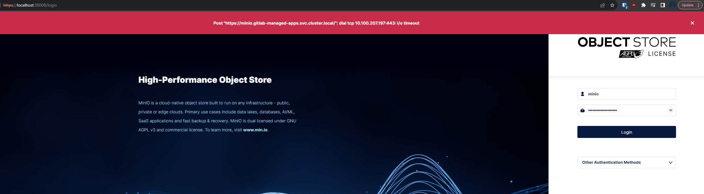 tenant S3 api not reachable / Login in Tenant console not working / :443: i/o timeout · Issue ...