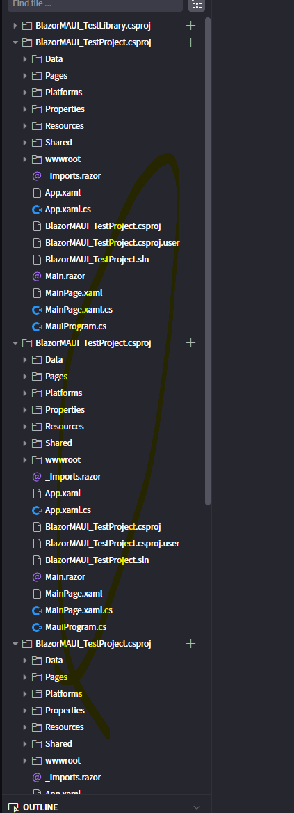 A project is visible multiple times in the files tab... · Issue #94 · radzenhq/radzen-blazor ...