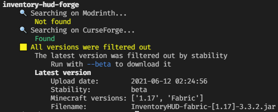 Show a better message when failing to install a mod because it's filtered · Issue #58 · Senth ...