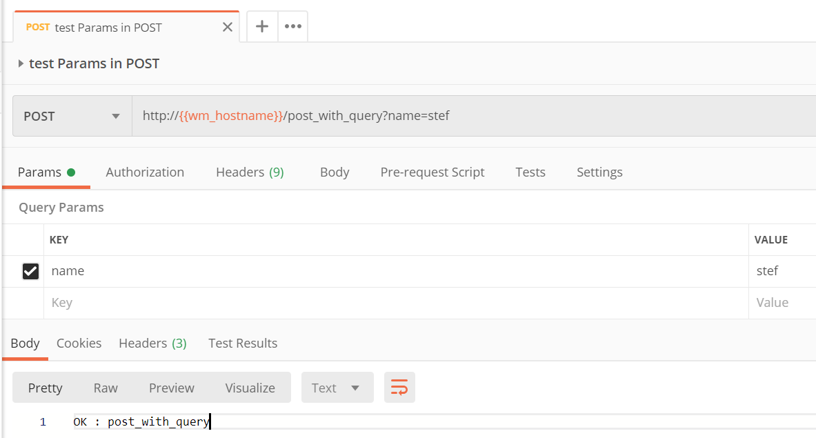 Is it possible using post method with query parameters request matching ... Is it possible using post method with query parameters request matching ...