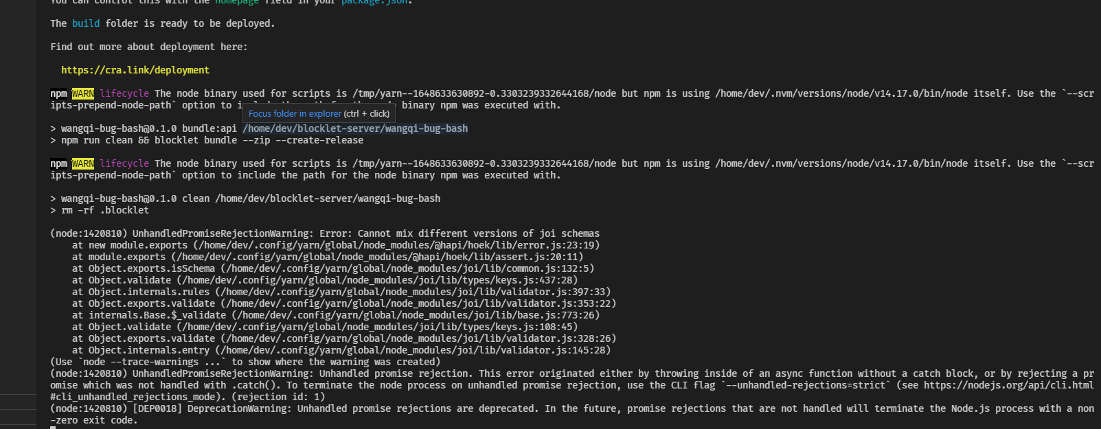 [hold] bundle 报错 · Issue #90 · blocklet/create-blocklet · GitHub