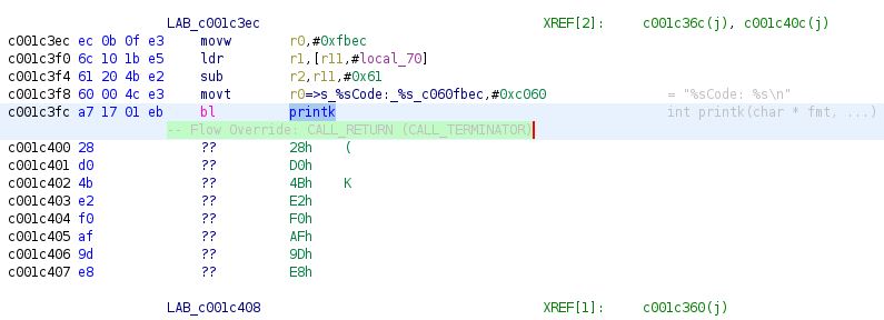 COMPUTED_CALL inside function causing FlowOverride CALL_RETURN to CALL_TERMINATOR at all ...