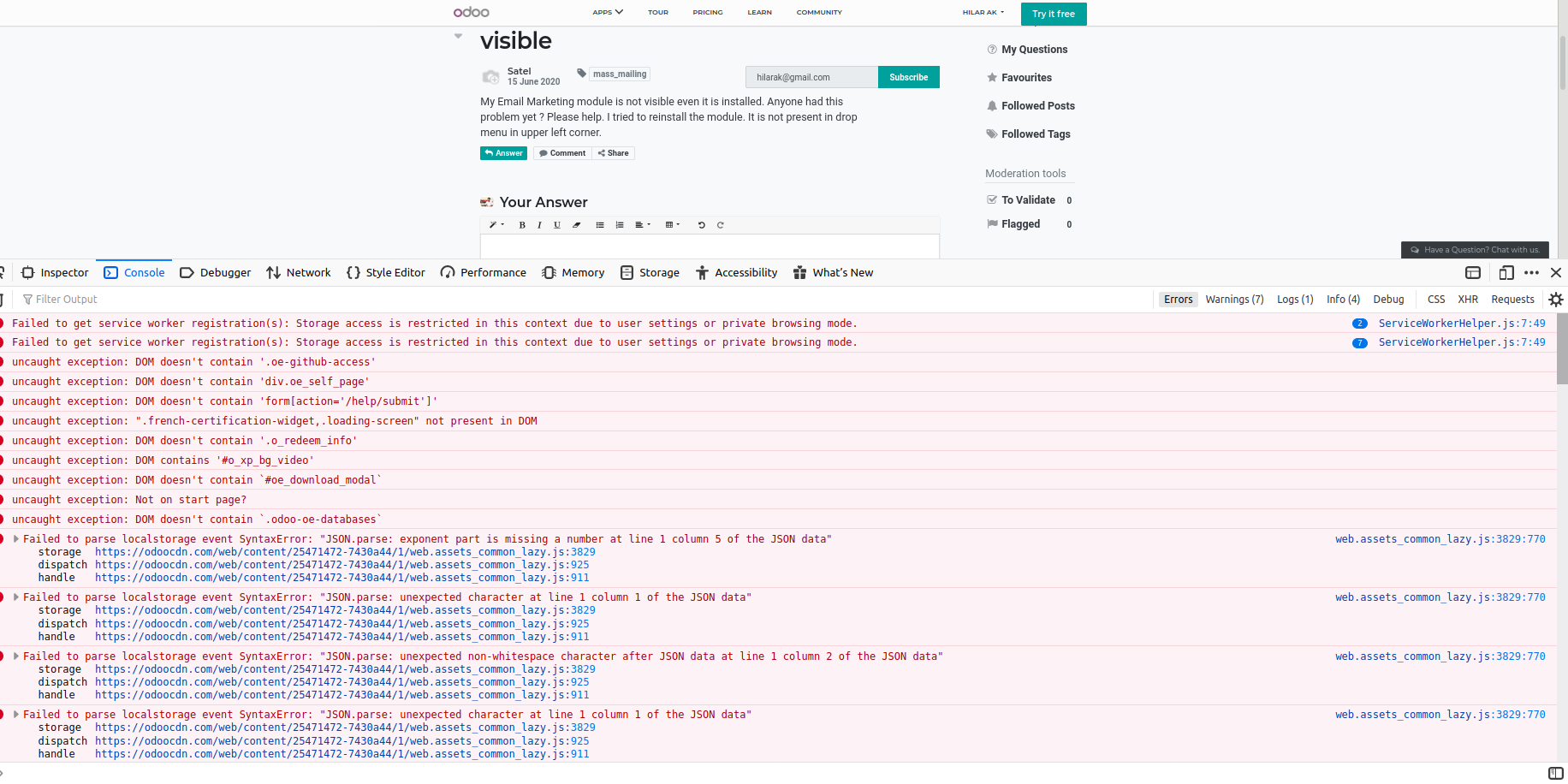 Odoo Forum Issue · Issue 52968 · Odoo Odoo · Github