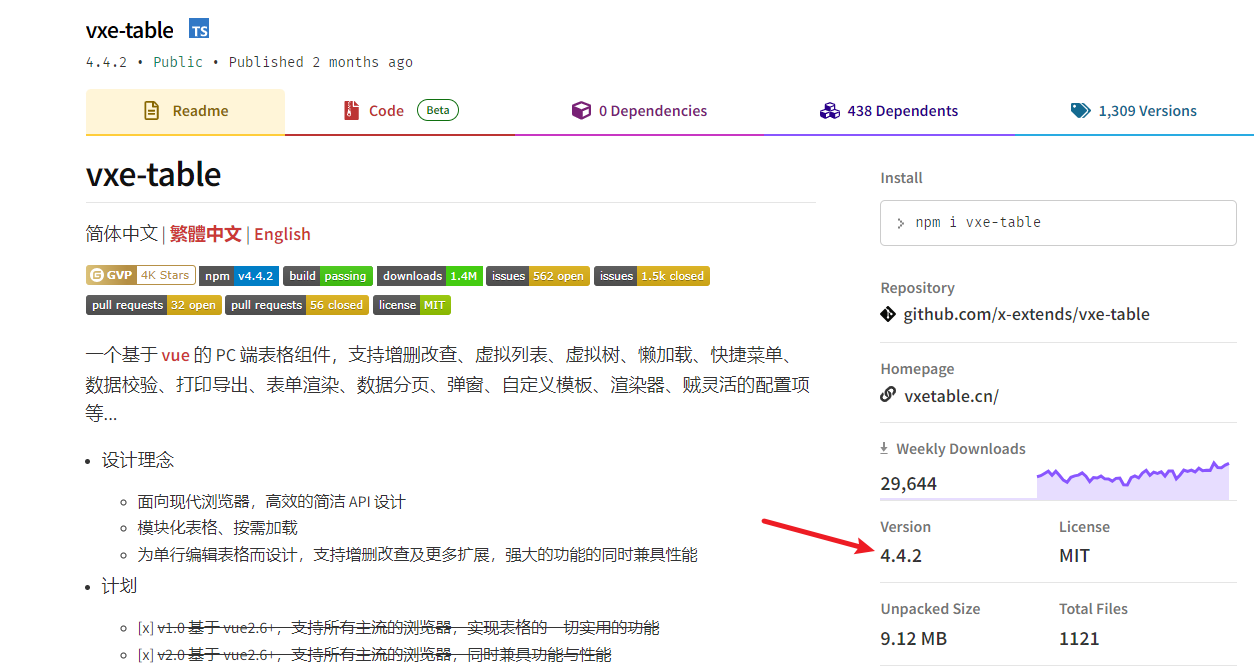 Npm Package版本不正确 · Issue 2143 · X Extendsvxe Table · Github