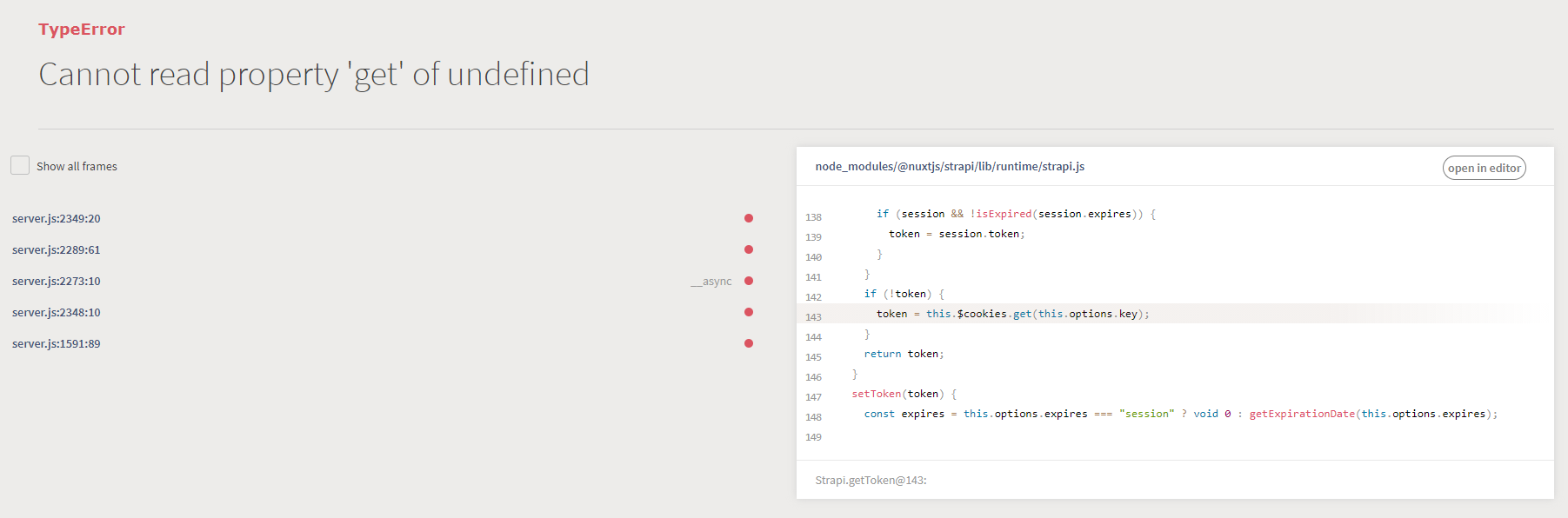 Cannot read property 'get' of undefined (cookie) · Issue #60 · nuxt-modules/strapi · GitHub