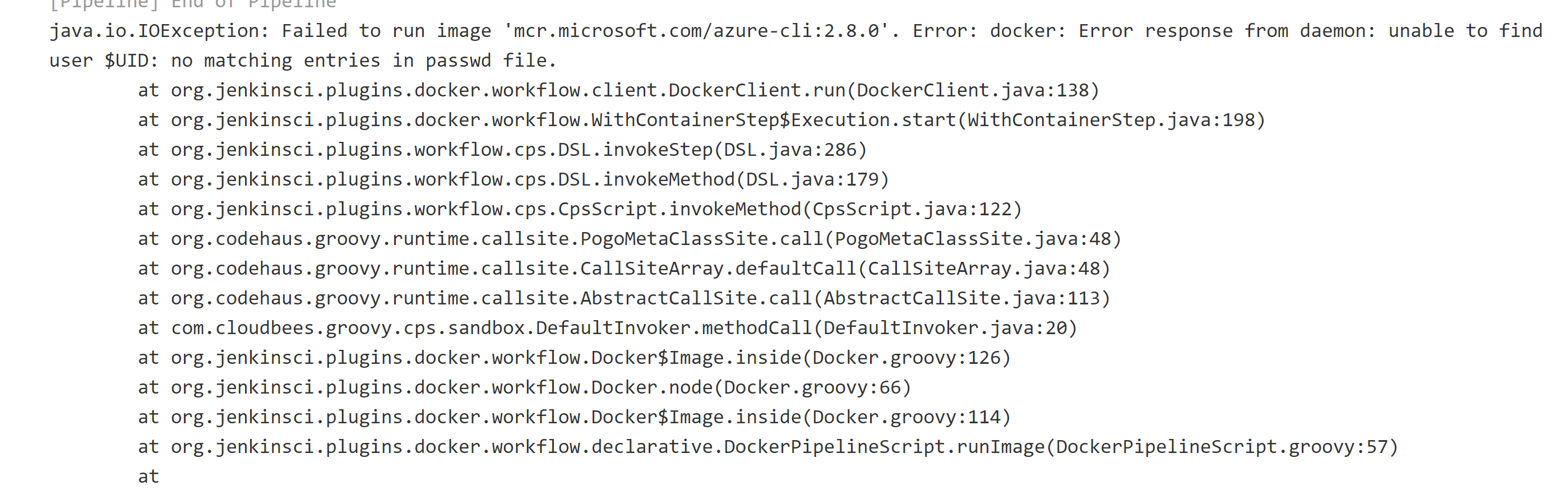 Permissionerror [errno 13] Permission Denied Azure When Run As Container In Jenkins Docker