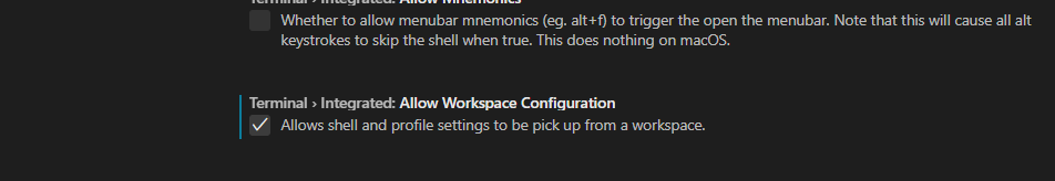 Integrated Terminal environment setting doesn't work · Issue #123433 ...