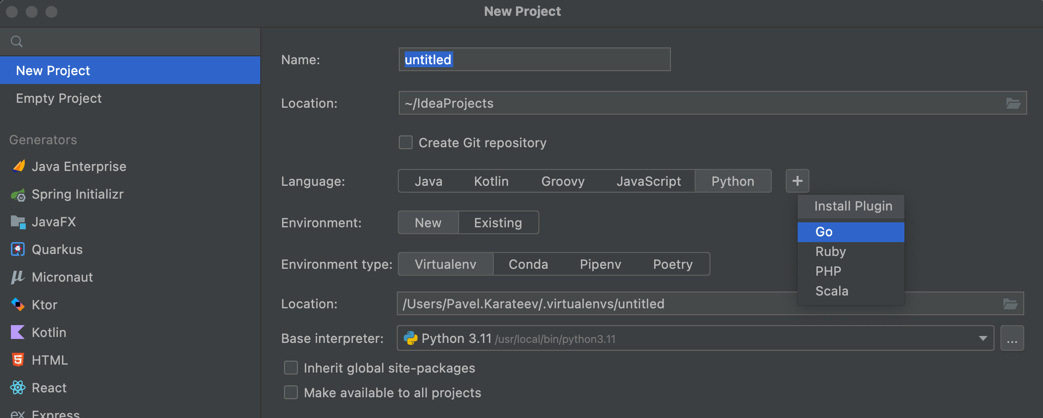 Allow installing Rust plugin right from the new project wizard in IDEA ...
