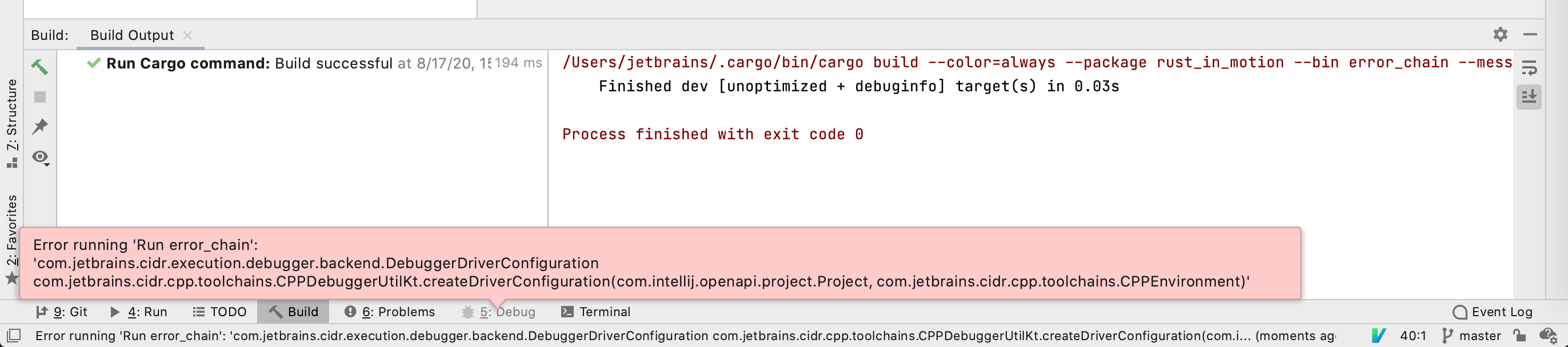 Error running debugger in 2020.3 CLion · Issue #5947 · intellij-rust/intellij-rust · GitHub