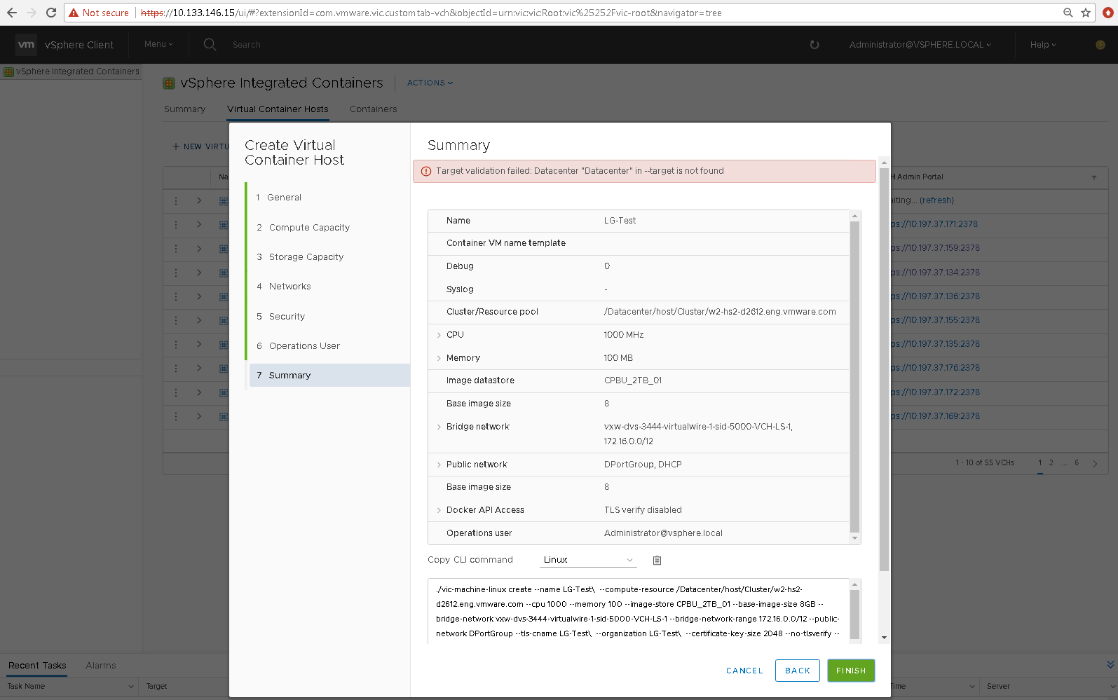 VCH creation fails with "Failed to validate VCH: please specify a datacenter..." · Issue #208 ...