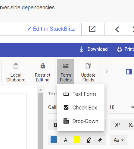 'Restrict Editing' and 'Form Field' buttons on Angular Document Editor get darker on every click ...