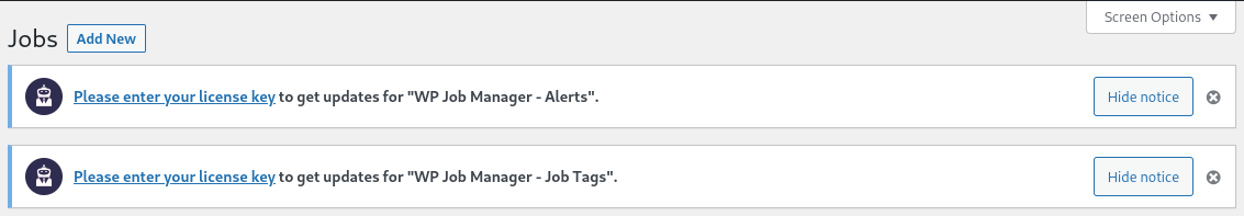 Revamp unlicensed notices design. · Issue #2378 · Automattic/WP-Job-Manager · GitHub