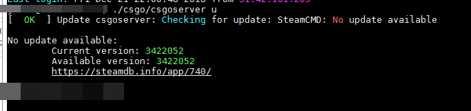 [BUG] LGSM - Don't Update Server · Issue #2136 · GameServerManagers/LinuxGSM · GitHub