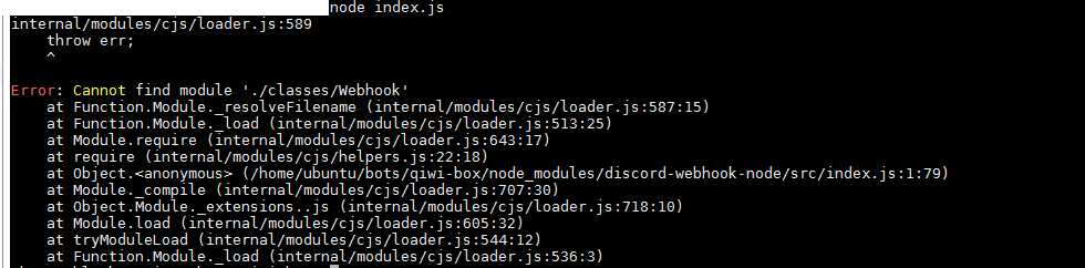 Bug Cant Find Module Webhook · Issue 10 · Matthew1232discord Webhook Node · Github
