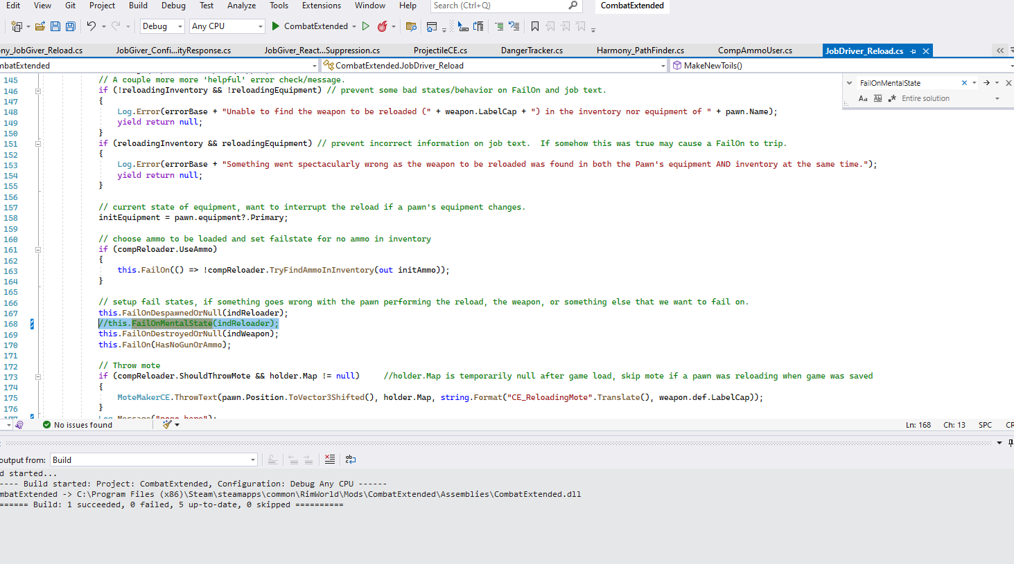 [Bug]: Reload endless loop bug on beserk pawns · Issue #2411 · CombatExtended-Continued ...