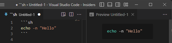 Markdown "shell" code fence language not recognized by Markdown Preview ...
