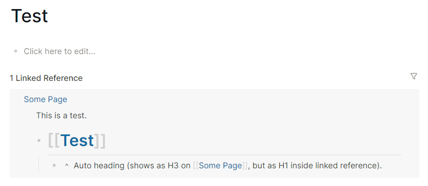 Linked references containing Auto Headings display larger than their size on their respective ...