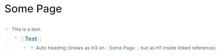 Linked references containing Auto Headings display larger than their size on their respective ...