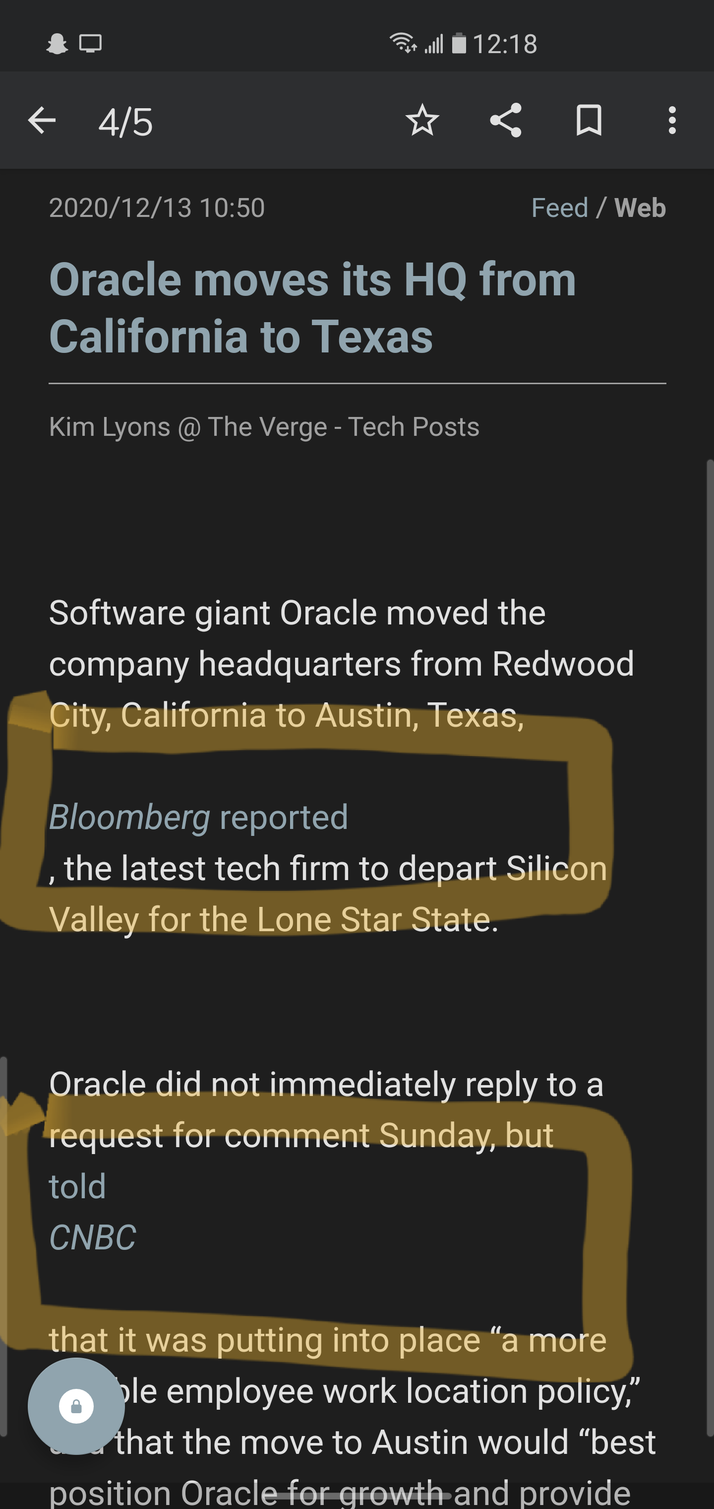 Styled texts and links are moved to a new line · Issue #267 · seazon/FeedMe · GitHub