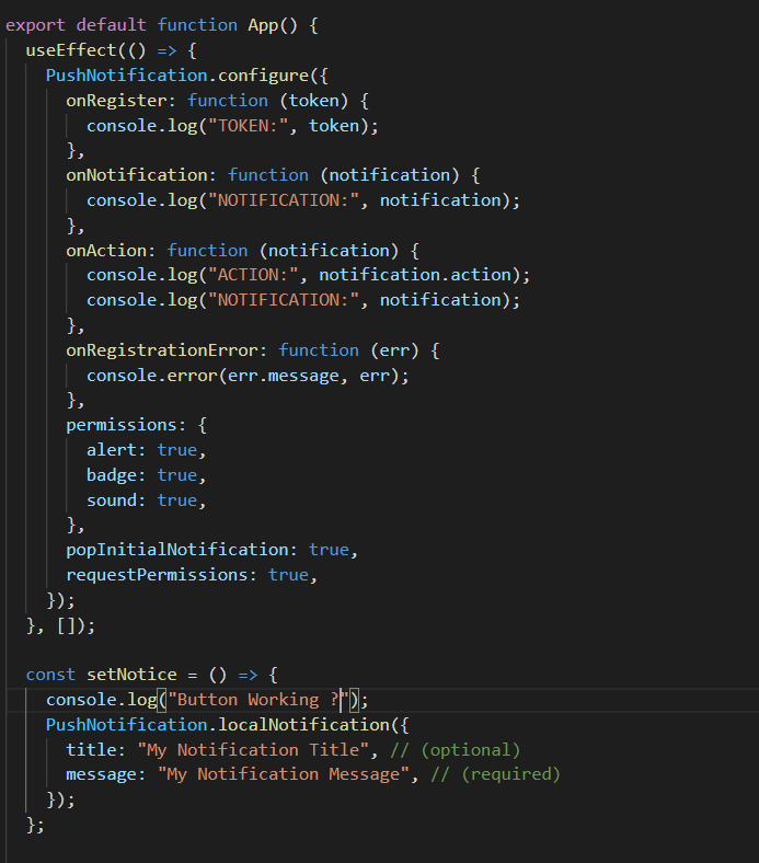 I couldn't run Push Notification · Issue #1915 · zo0r/react-native-push-notification · GitHub