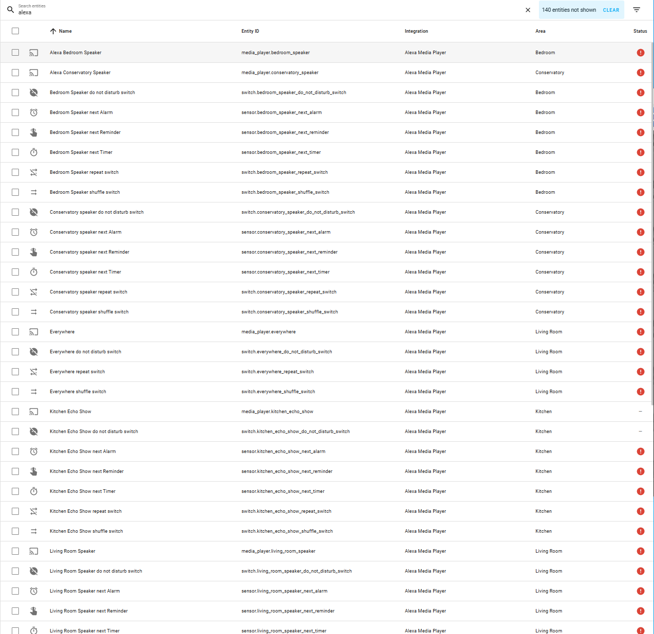 All but 2 devices report unavailable · Issue #1842 · alandtse/alexa_media_player · GitHub