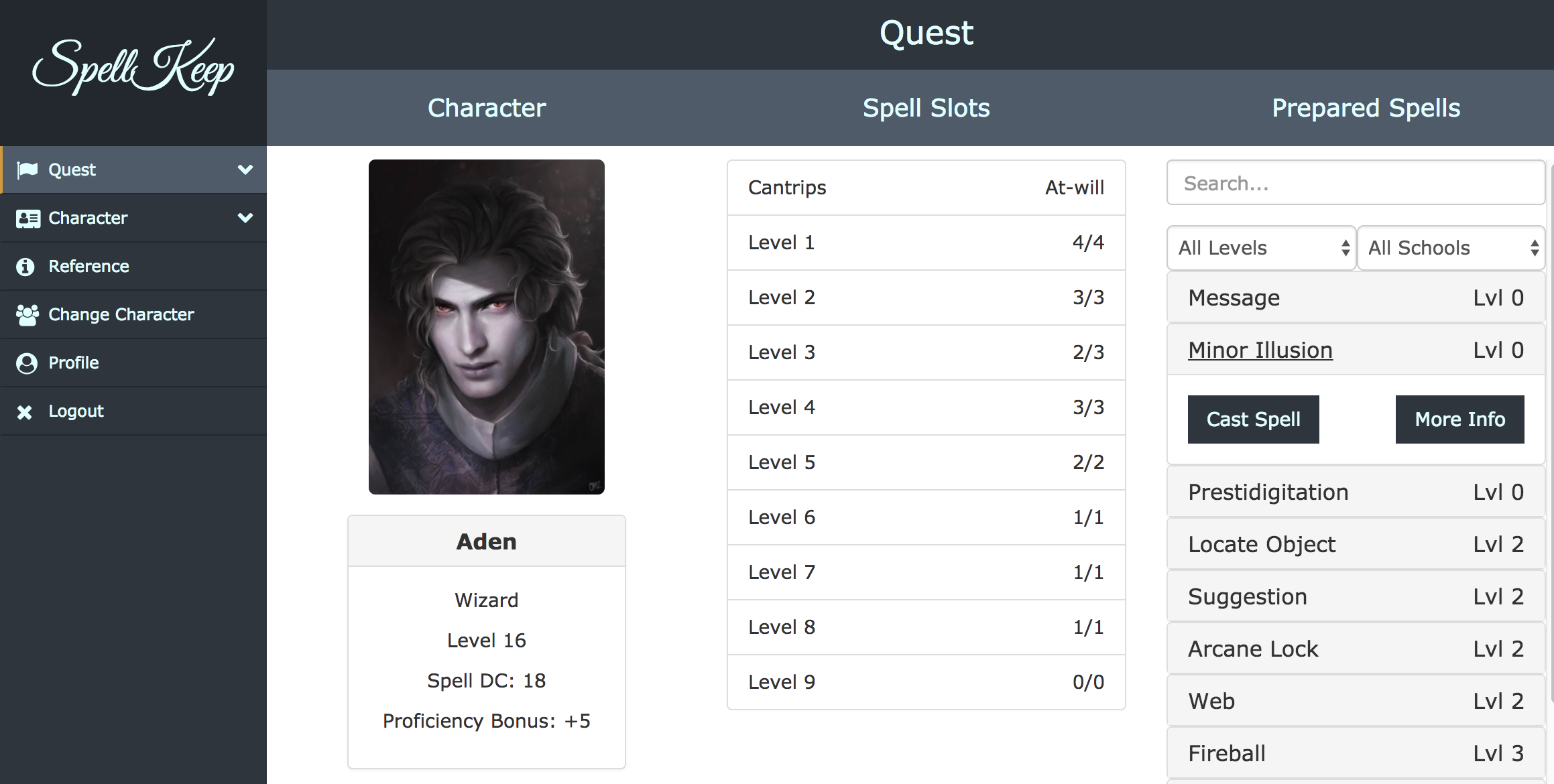 GitHub - BSGreaves/spellkeep