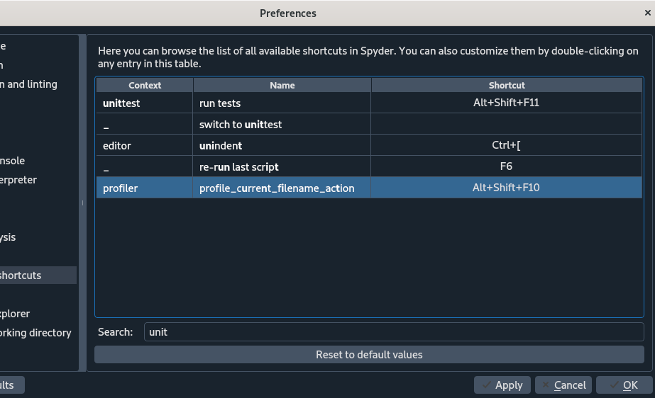 Custom shortcut for Profiler not working · Issue #17474 · spyder-ide ...