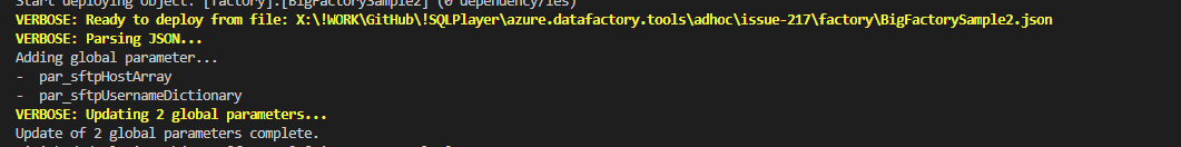 Global Parameter from type array and object / json are not deployed properly · Issue #217 ...