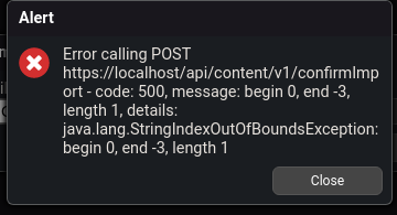Stroom UI: Clicking OK without selecting a content pack causes error. · Issue #2338 · gchq ...