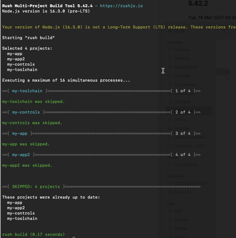 [rush] Both incremental build and build cache are not working for this project structure · Issue ...