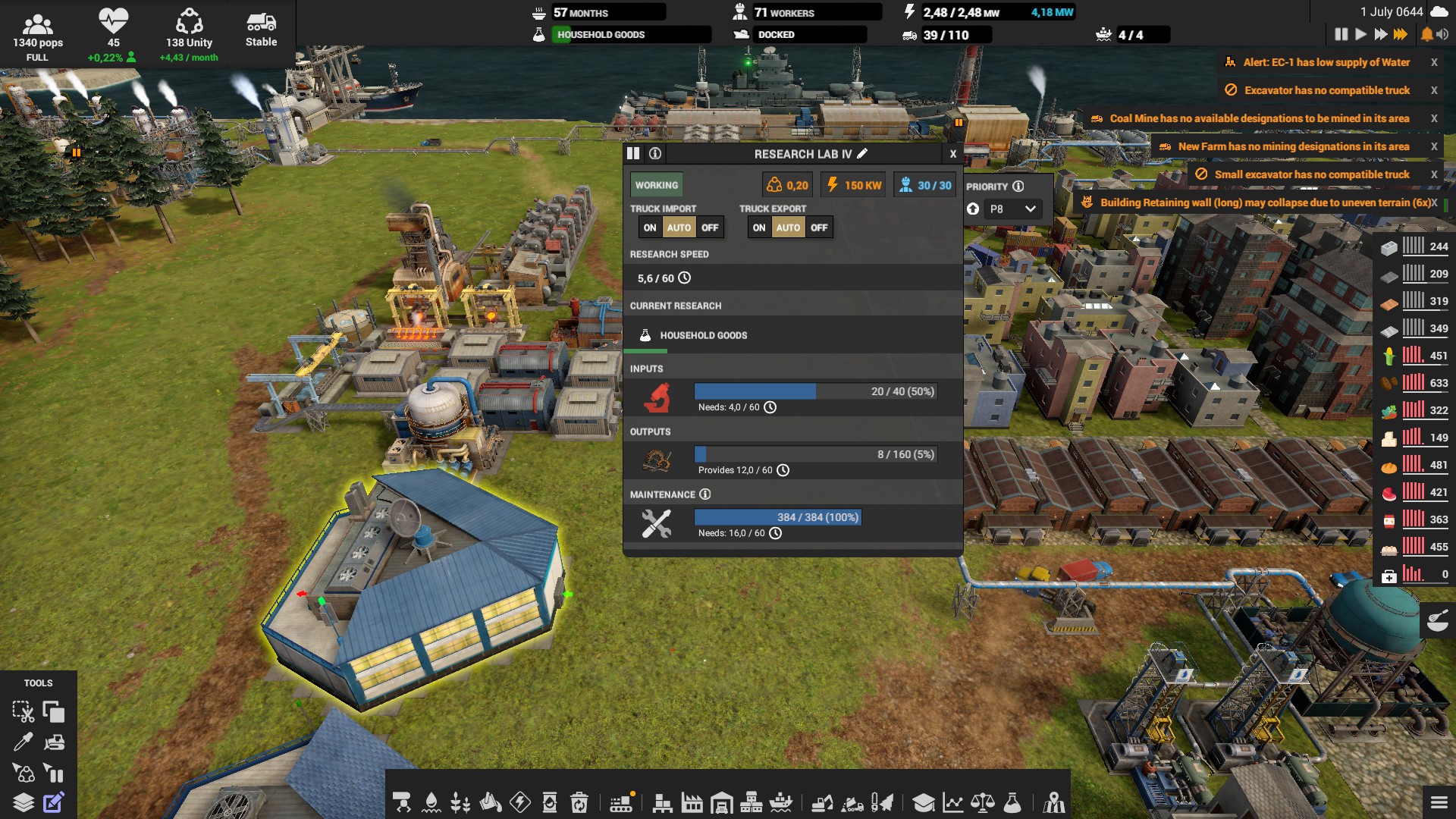 Research lab IV using Lab equipmenbt III for research belonging to ...