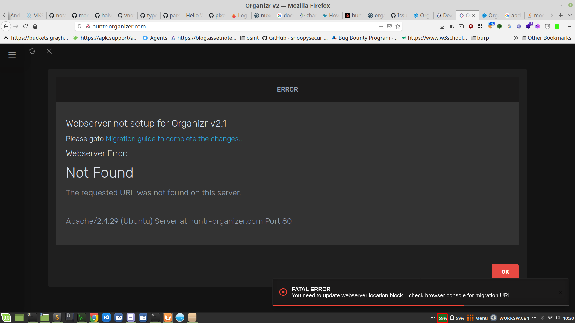 installation issue · Issue #1661 · causefx/Organizr · GitHub