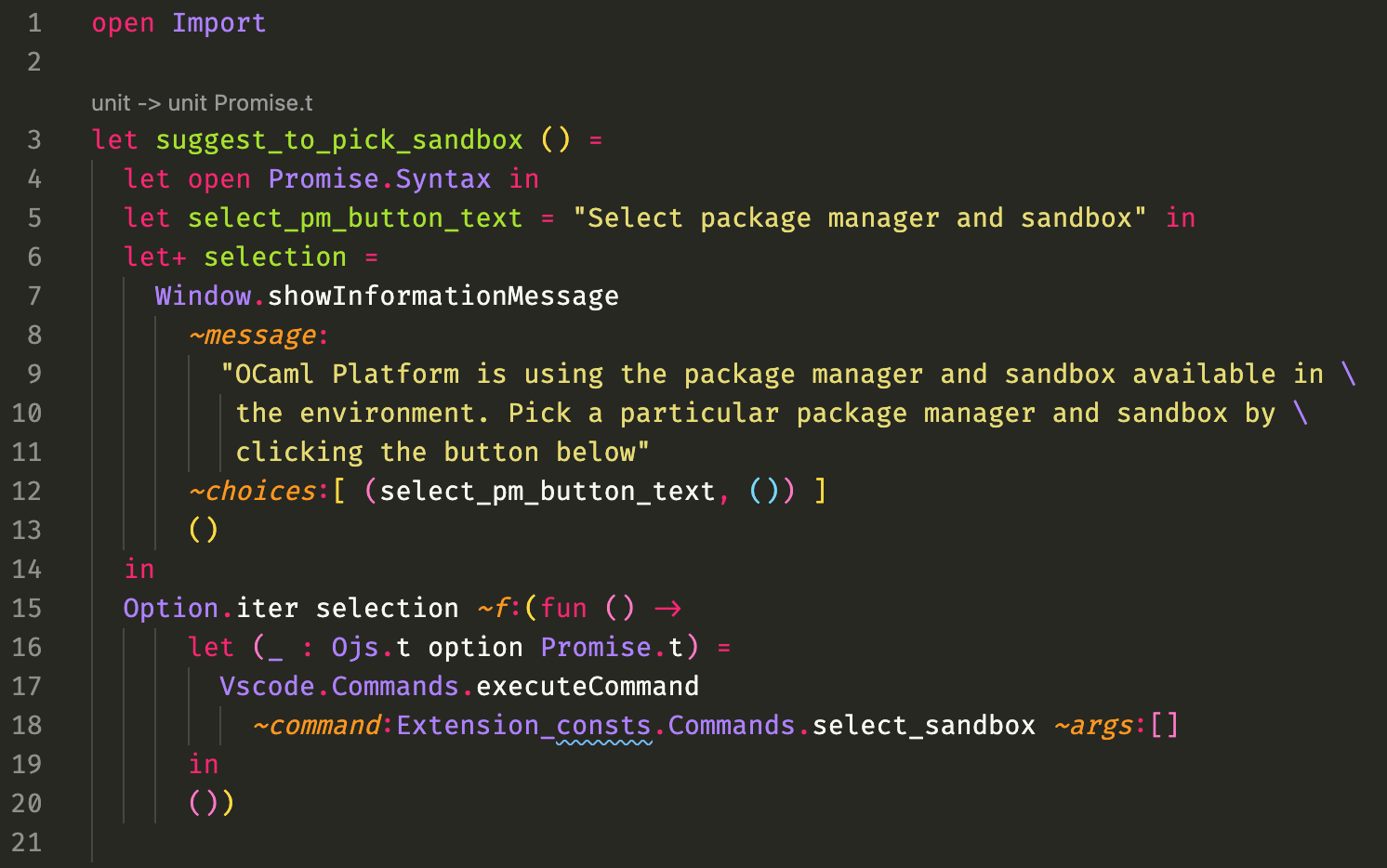 Syntax highlighting for *.{ml,mli} misses contrast · Issue #562 · ocamllabs/vscode-ocaml ...