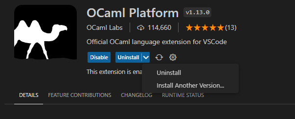Setting To Stop Constant Upgrade Message · Issue 1198 · Ocamllabs Vscode Ocaml Platform · Github