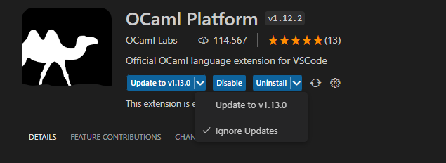 Setting To Stop Constant Upgrade Message · Issue 1198 · Ocamllabsvscode Ocaml Platform · Github