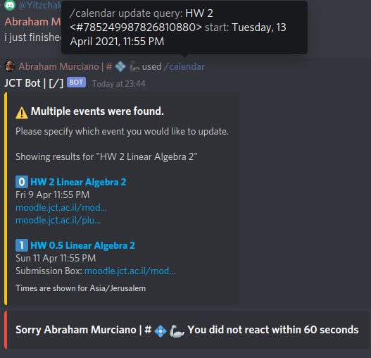 Bot not reacting to reactions · Issue #141 · DenverCoder1/jct-discord-bot · GitHub