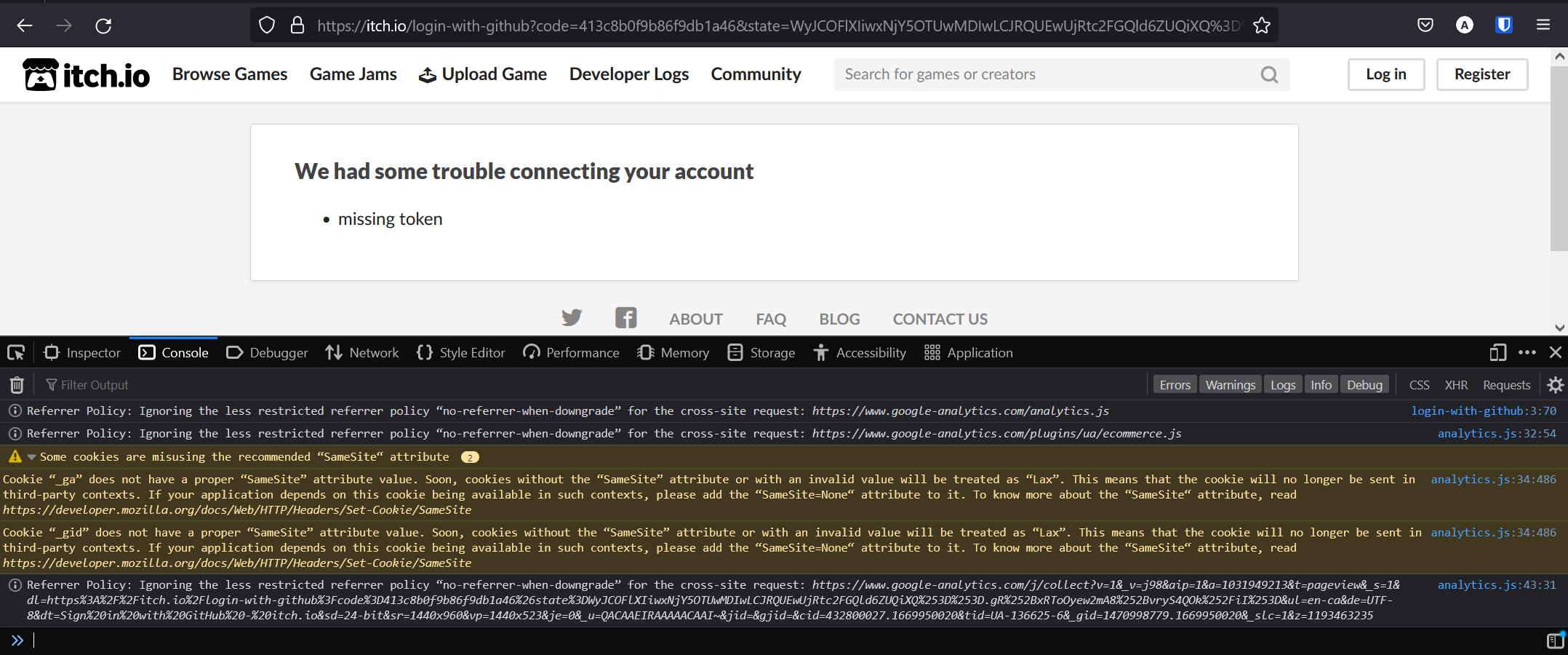 I can't sign in with github · Issue #1391 · itchio/itch.io · GitHub