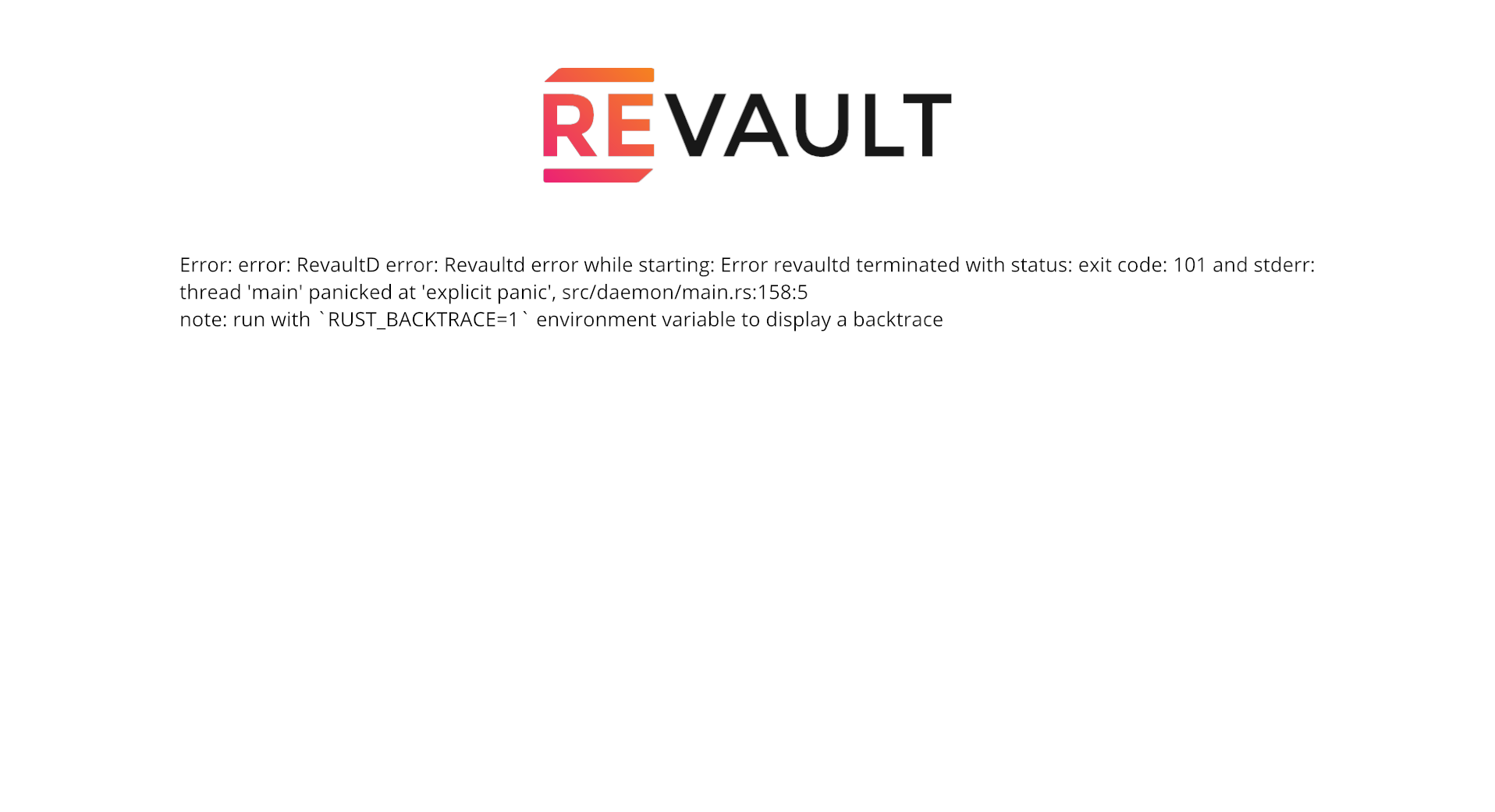 can't see stderr on revaultd connection error · Issue #17 · revault ...