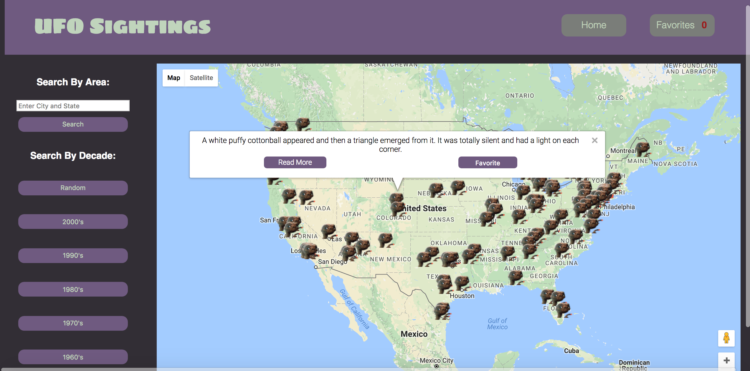 GitHub - dhubertus/ufo-sighting-google-maps