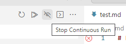 Continuous test run: Two buttons to cancel, only one works · Issue ...