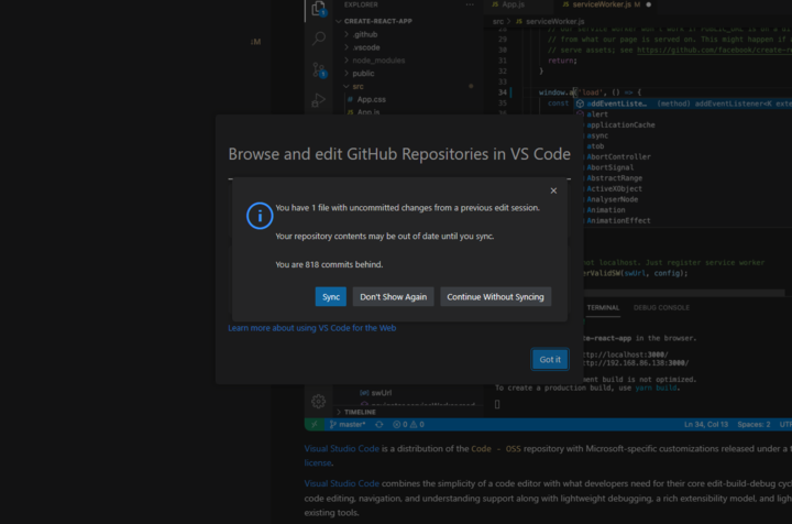 Welcome dialog is hidden by subsequent modal dialogs · Issue #176972 · microsoft/vscode · GitHub