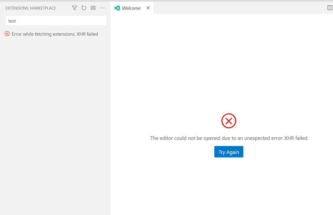 Welcome page doesn't load if internet isn't available · Issue #184082 · microsoft/vscode · GitHub