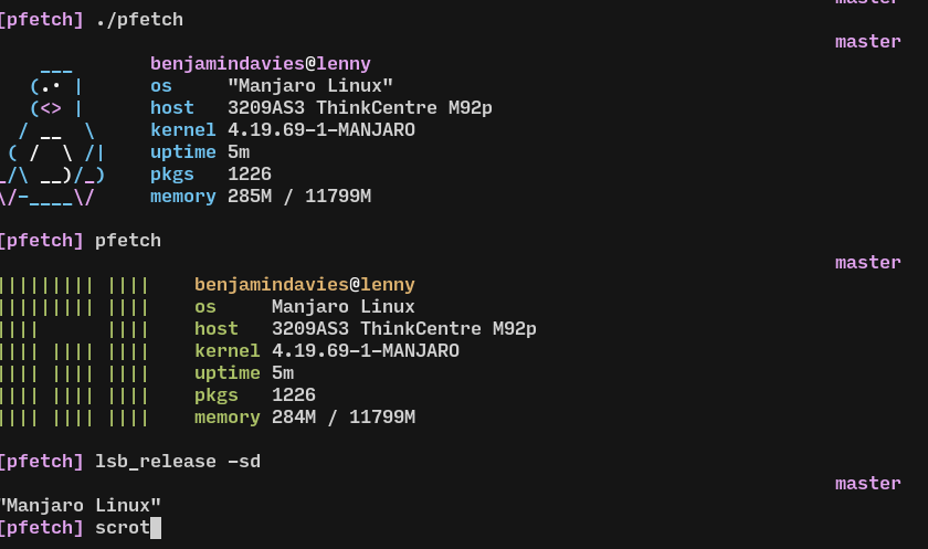 OS name contains quotes · Issue #14 · dylanaraps/pfetch · GitHub