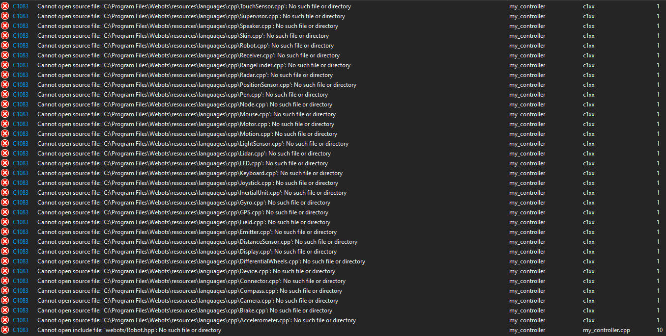 Cannot open source file after restarting Visual Studio in Webots R2020b revision 1 · Issue #2450 ...