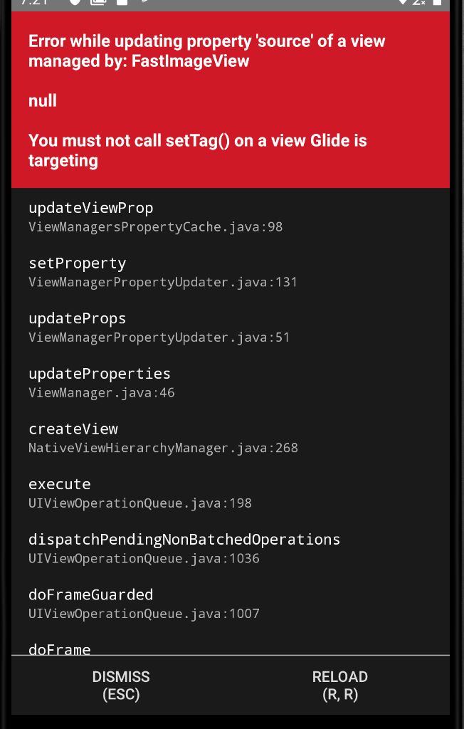 You must not call setTag() on a view Glide is targeting · Issue #221 · DylanVann/react-native ...