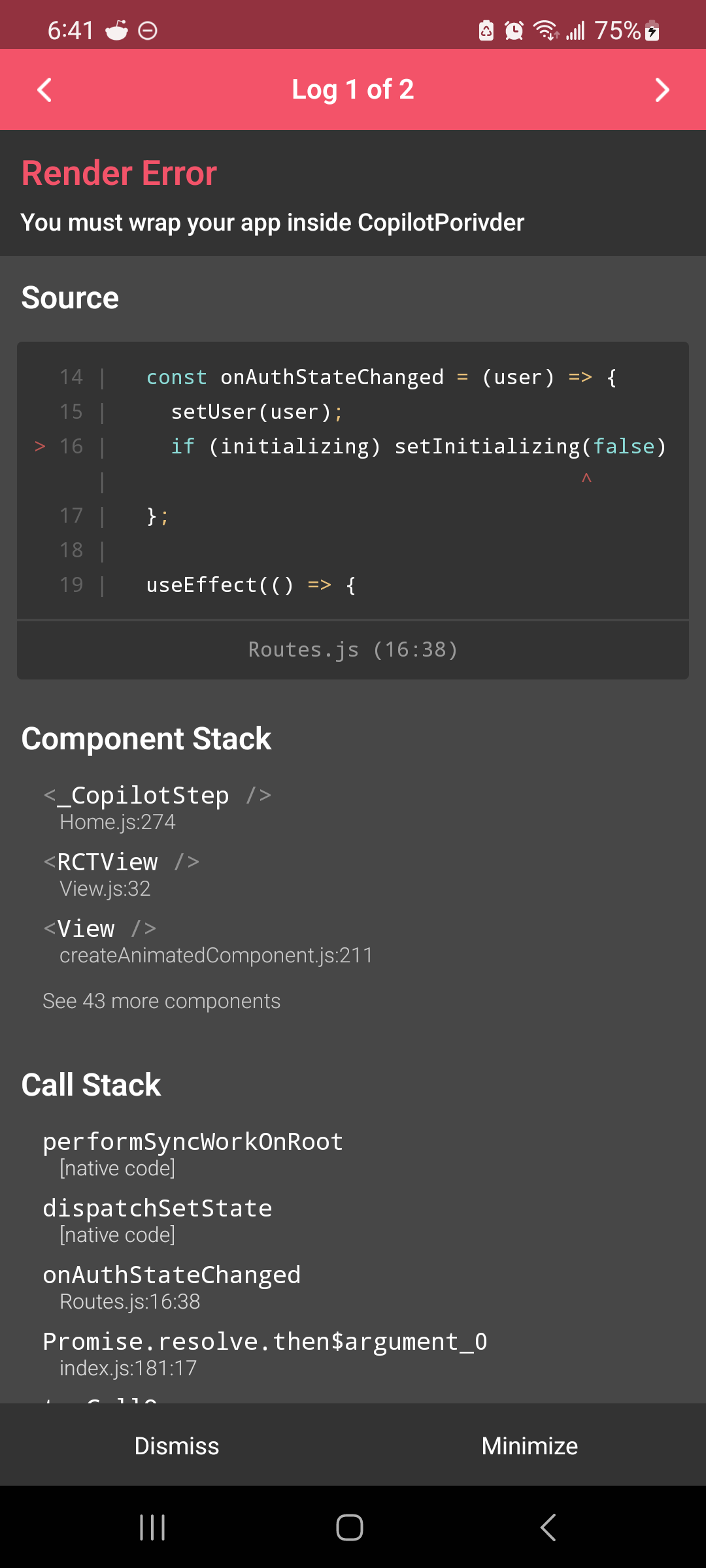 Fix Typo In Render Error Message · Issue 284 · Mohebifar React Native Copilot · Github