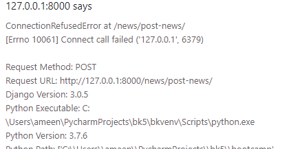Errno 10061] No connection could be made because the target machine actively refused it · Issue ...