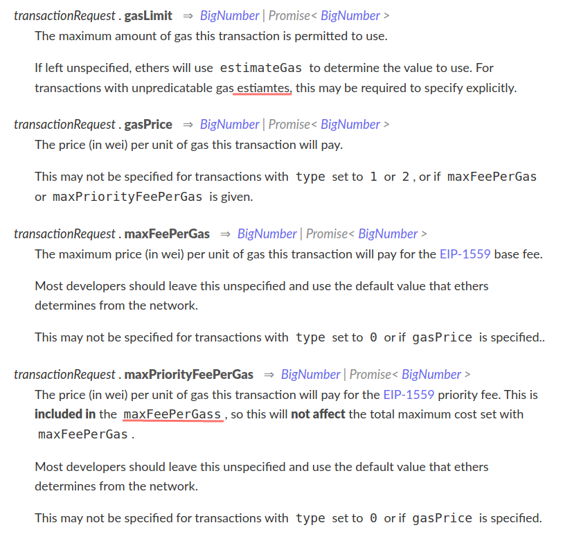 Typos And Contradictions In Ethers Transactionrequest Documentation · Issue 2321 · Ethers Io 